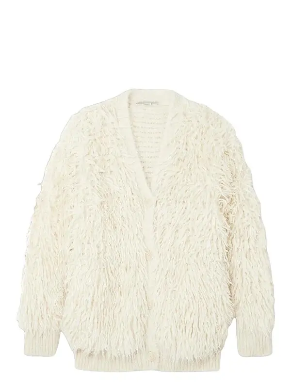 Stella McCartney Oversized Alpaca And Wool-blend Cardigan - Ivory