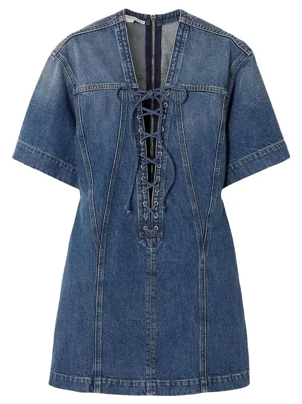 Stella McCartney Denim Mini Dress - Mid Denim