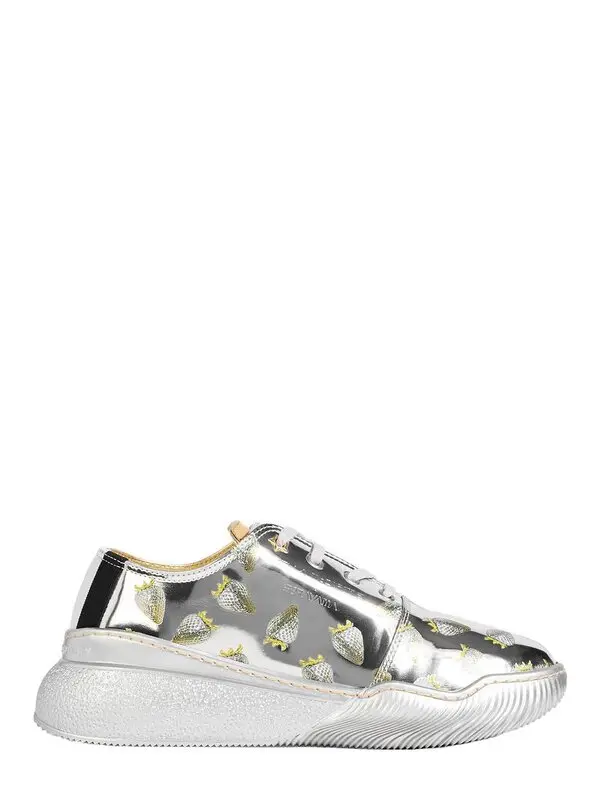 Stella McCartney Printed Mirrored Sneakers - Silver