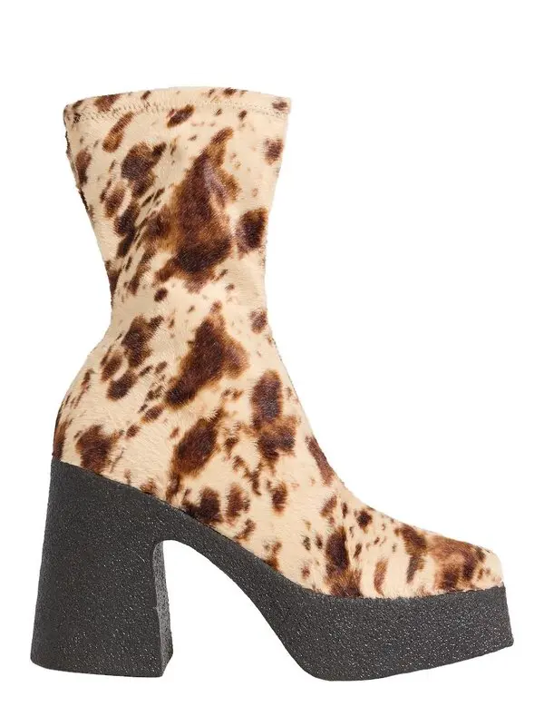 Stella McCartney Skyla Appaloosa Platform Boots - Beige