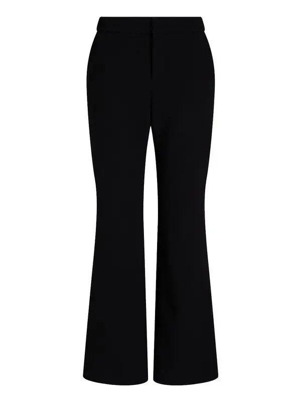 Balmain Wool-crepe Flared Pants - Black