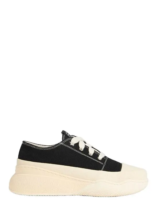 Stella McCartney Loop Canvas Platform Sneakers - Black