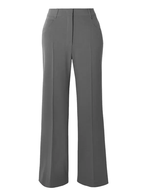 Stella McCartney Cropped Stretch-twill Flared Pants - Dark Gray