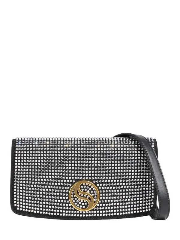 Stella McCartney Crystal-embellished Shoulder Bag - Black