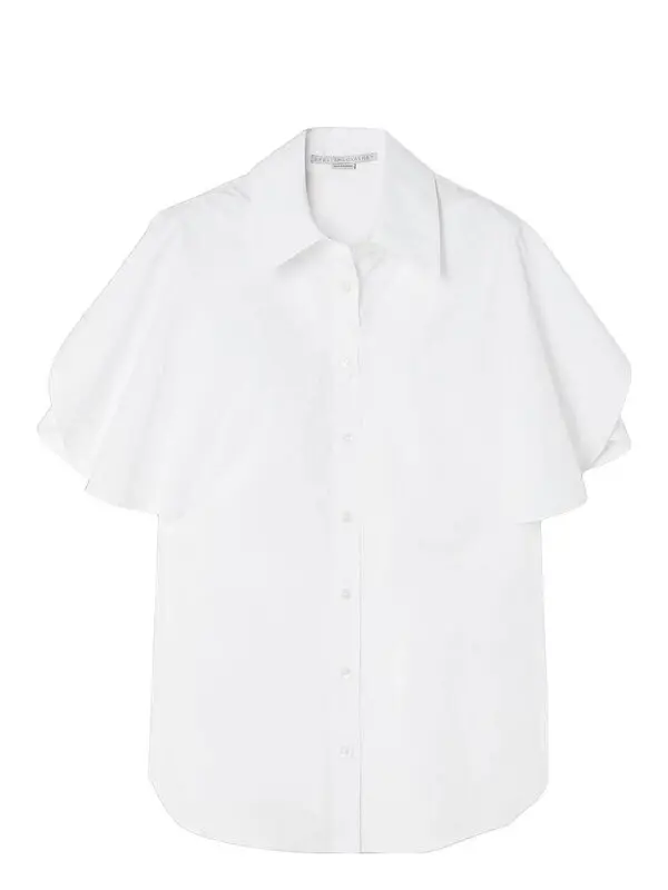 Stella McCartney Paneled Cotton-poplin Shirt - White