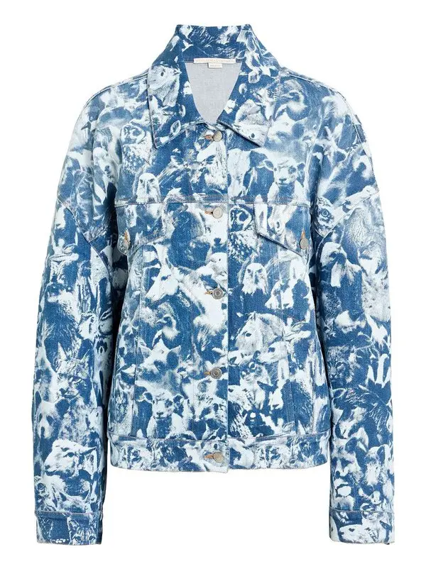 Stella McCartney Printed Denim Trucker Jacket - Mid Denim