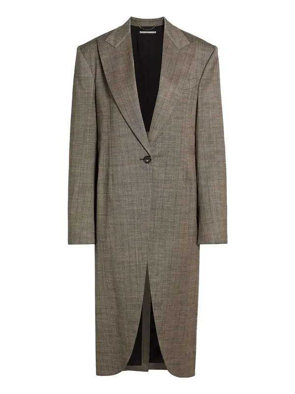 Stella McCartney Pinstriped Wool-blend Twill Coat - Taupe
