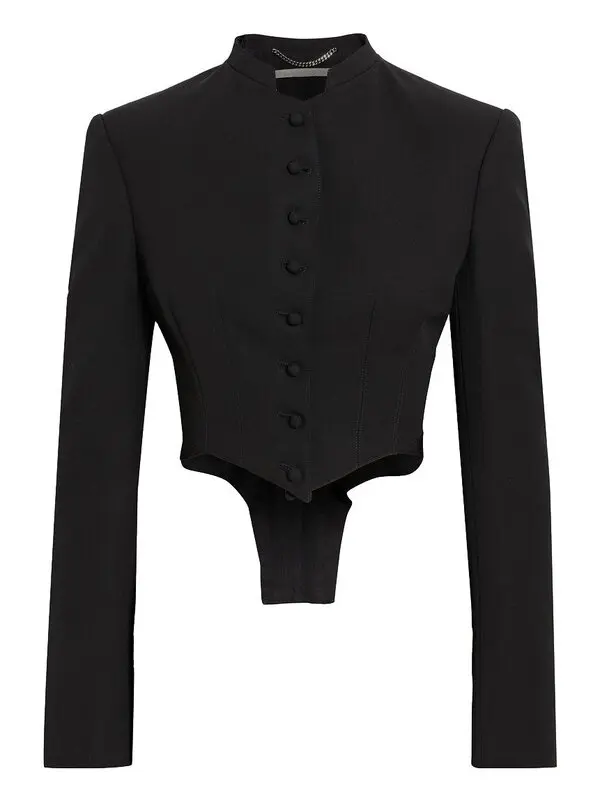 Stella McCartney Cropped Wool-twill Jacket - Black