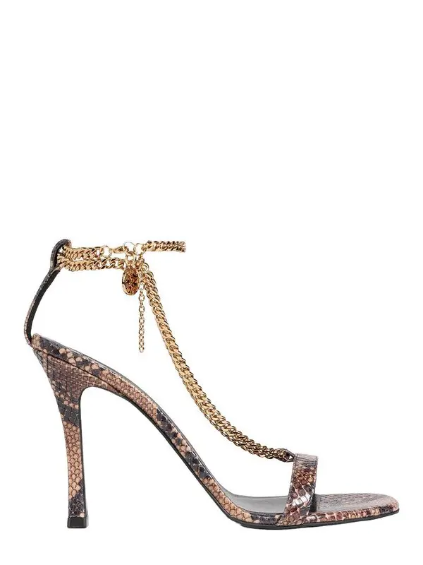 Stella McCartney Stella 100 Chain-embellished Sandals - Brown
