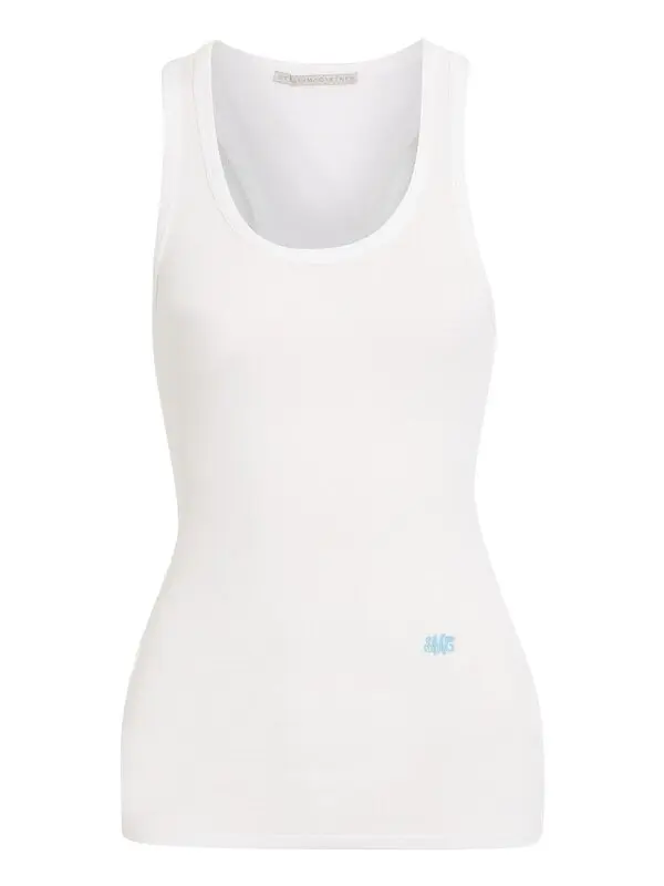 Stella McCartney Lyocell-blend Jersey Tank - White