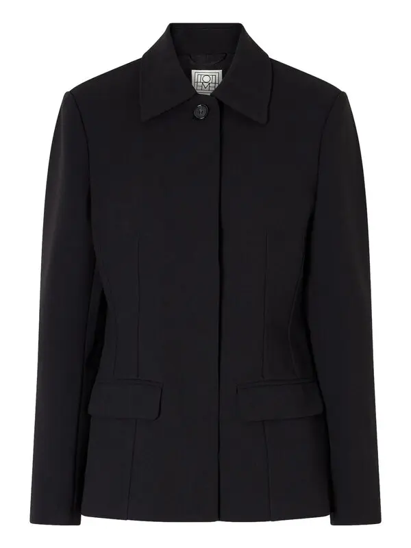TOTEME Woven Tailored Jacket - Black