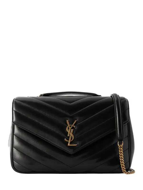 Saint Laurent Loulou Large Quilted Leather Shoulder Bag - Black