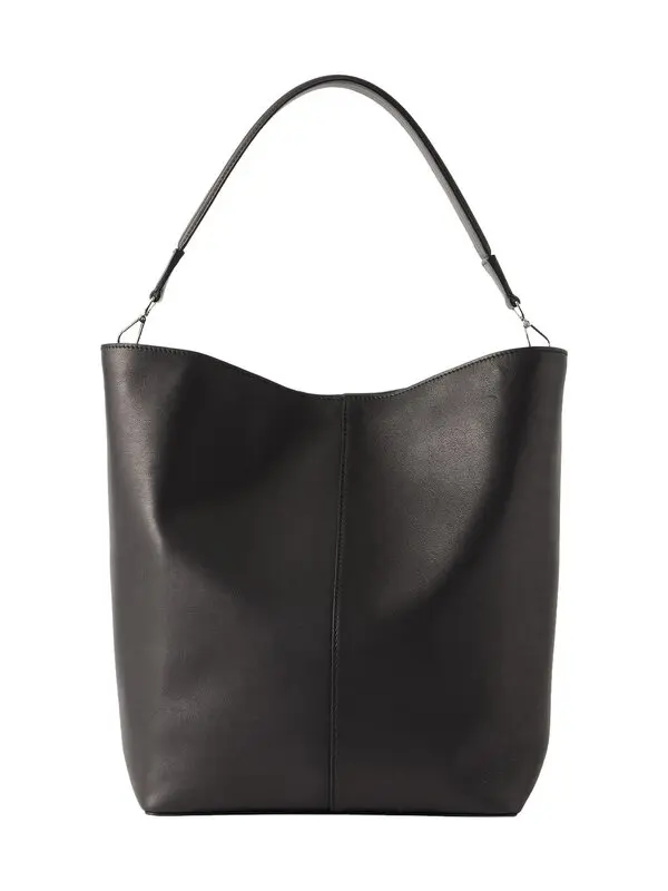 METIER Twist 26 Large Leather Tote - Black