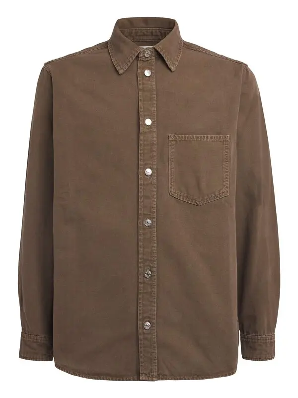 SAMSOE SAMSOE Sadamon Denim Overshirt - Brown