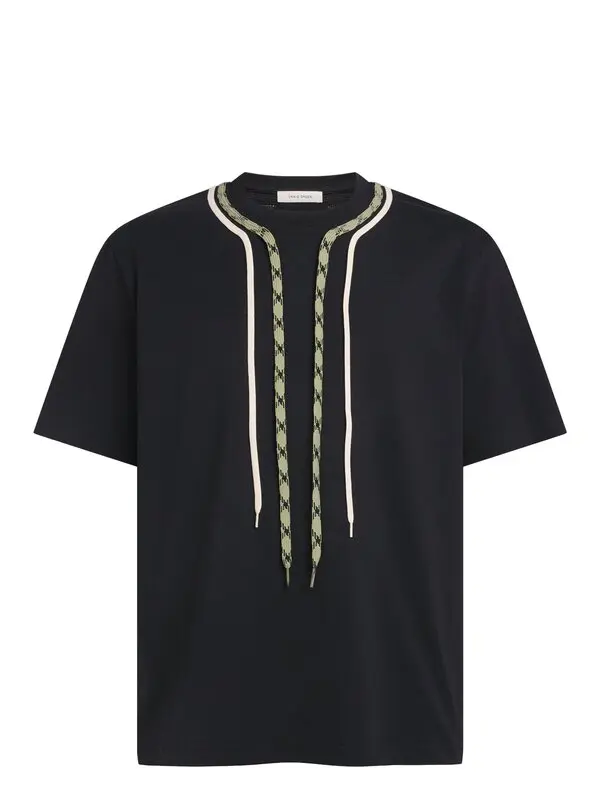 CRAIG GREEN Cotton Trek-lace T-shirt - Black