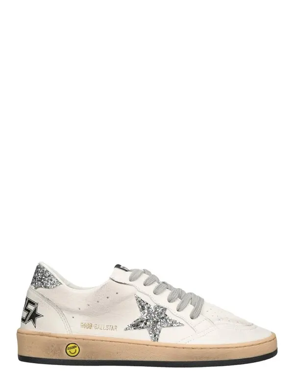 GOLDEN GOOSE Leather Ball Star Sneakers - White