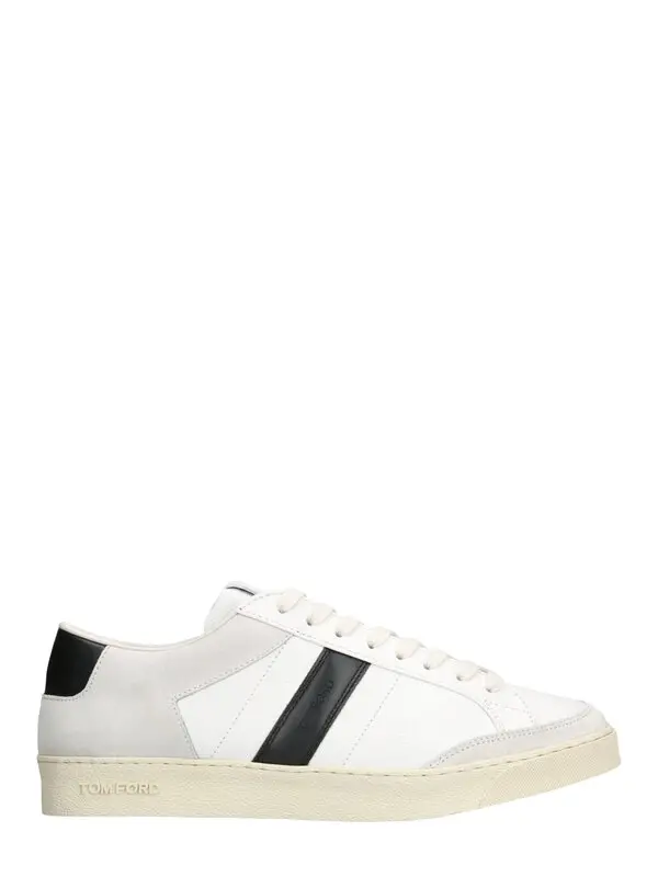 TOM FORD Leather-suede Terence Sneakers - White