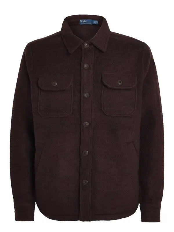 Polo Ralph Lauren Wool-blend Felt Overshirt - Brown