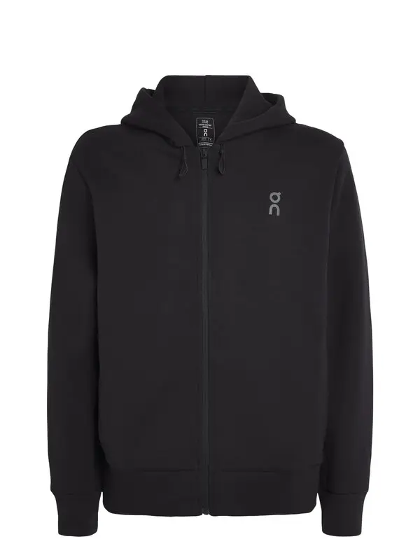 On Focus Tech Zip-up Hoodie - Black