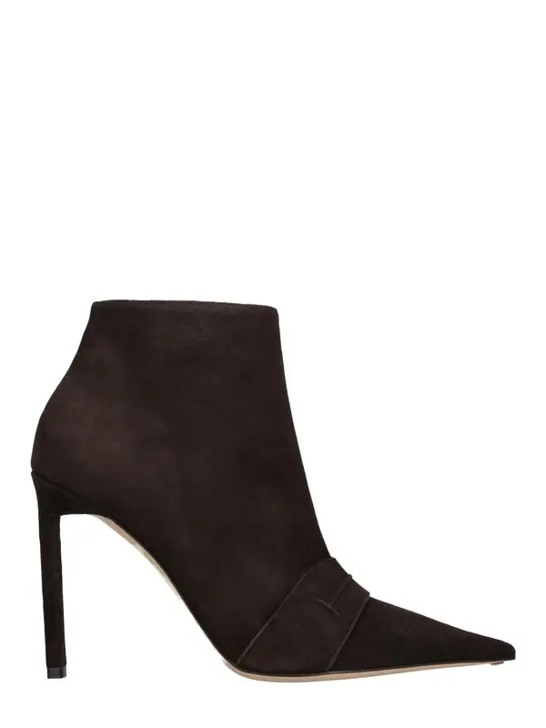 TOM FORD Suede Eva Ankle Boots 105 - Brown