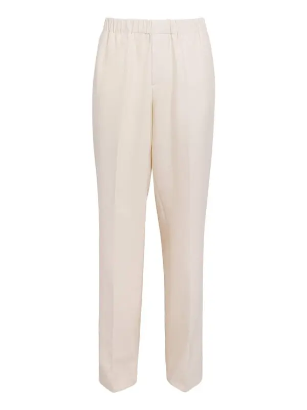 Sandro Cotton-blend Straight-fit Trousers - Beige