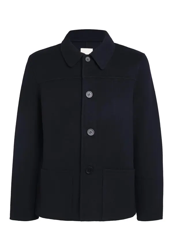 Sandro Double-face Wool Worker Jacket - Blue
