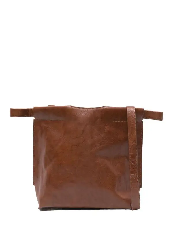BEA MOMBAERS Small Leather Shopper - Brown