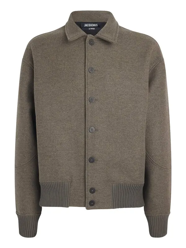 Jacquemus Wool Feltro Bomber Jacket - Green
