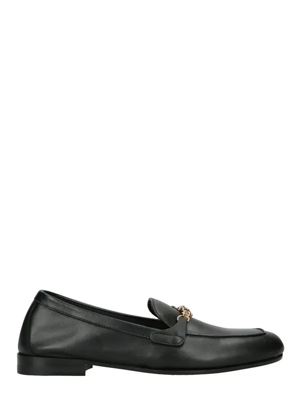 Versace Calfskin Medusa Loafers - Black