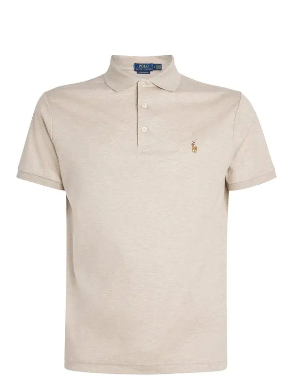 Polo Ralph Lauren Pima Cotton Slim Polo Shirt - Beige