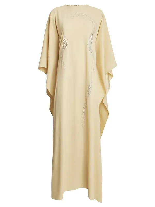 TALLER MARMO Crepe Cady Caesers Kaftan Maxi Dress - Ivory