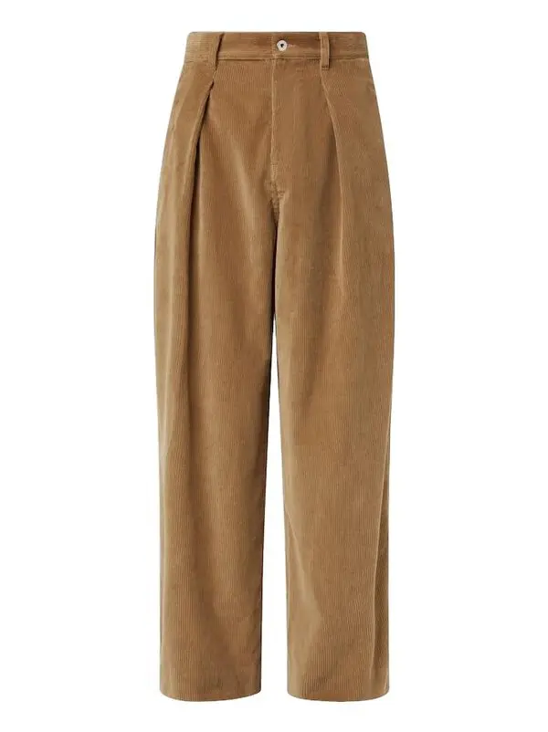 JW Anderson Cotton Corduroy Wide-leg Trousers - Beige