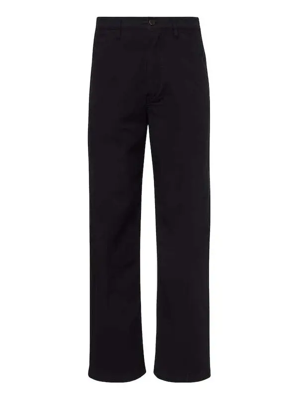 Dries Van Noten Cotton Straight Pants - Black