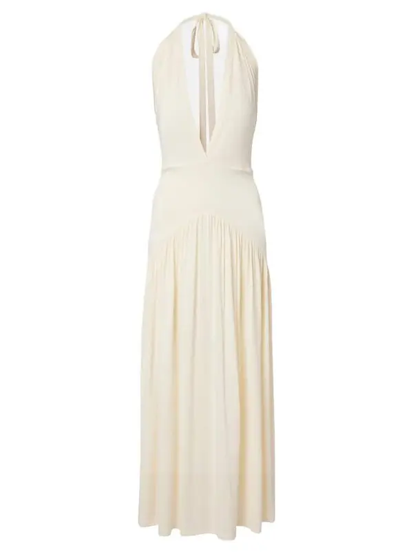 AYA MUSE Ola Halterneck Maxi Dress - White