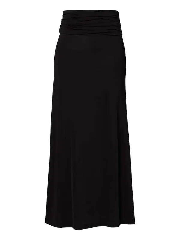 AYA MUSE Freya Draped Maxi Skirt - Black