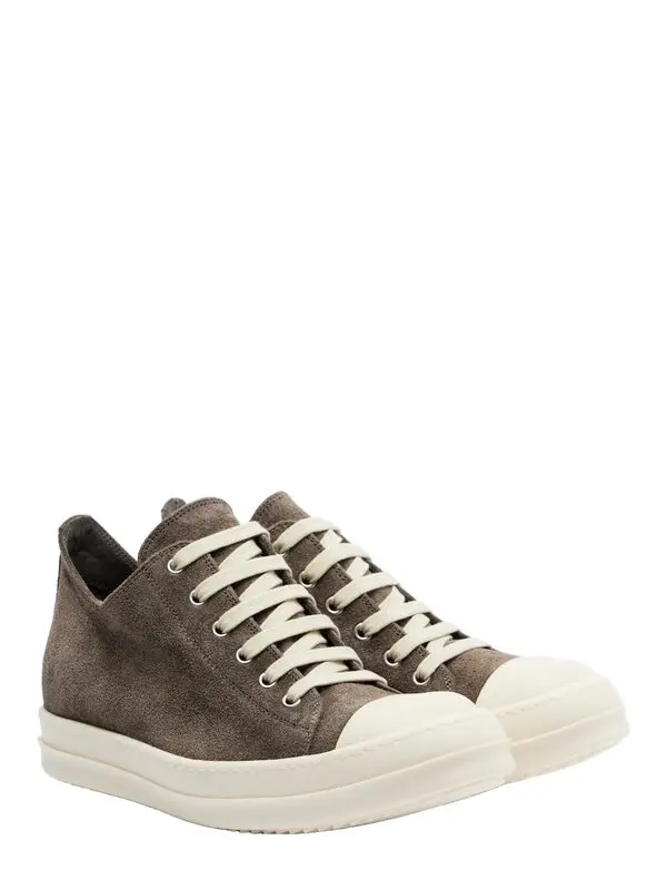 Rick Owens Suede Low-top Sneakers - Grey