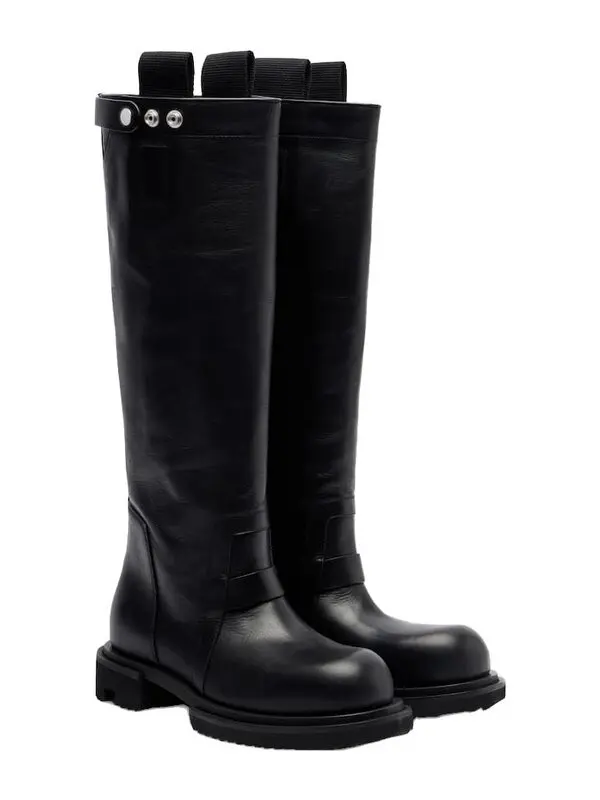 Rick Owens Gabe Leather Knee-high Boots - Black