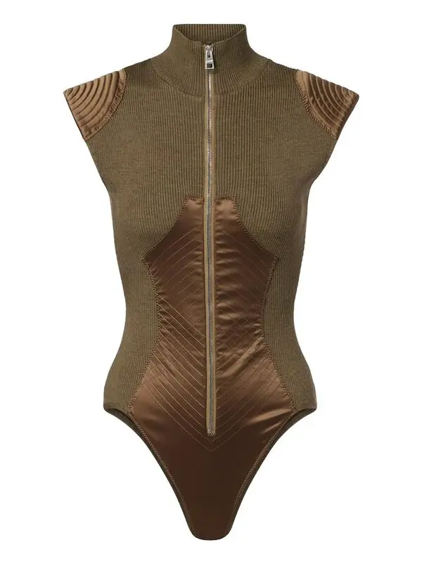 Jean Paul Gaultier Wool-blend Bodysuit - Green