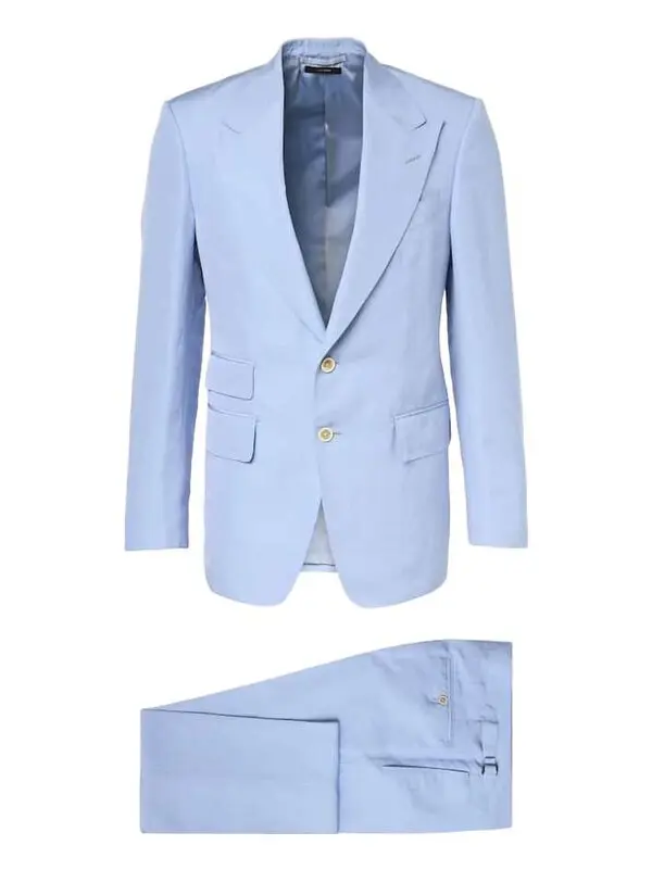 TOM FORD Silk And Linen Suit - Blue