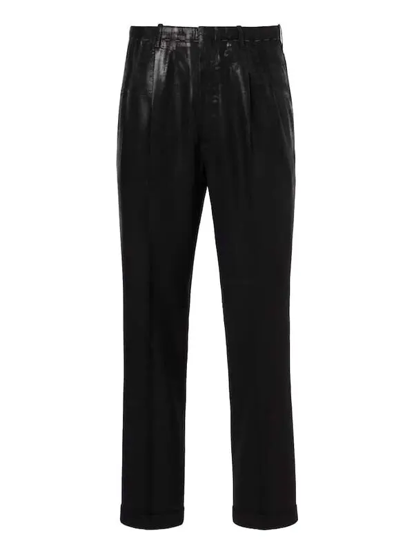 MAISON MARGIELA Virgin Wool Straight Pants - Black