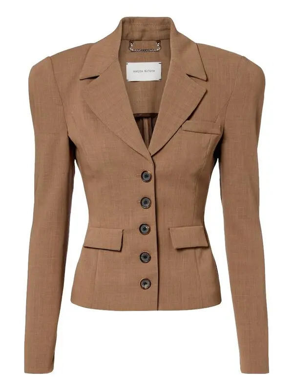 Magda Butrym Wool Blazer - Brown