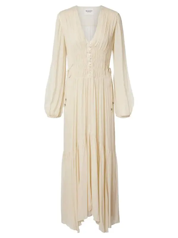 MARANT ETOILE Briane Muslin Maxi Dress - White