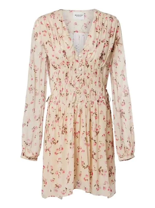 MARANT ETOILE Loriena Floral Minidress - Beige