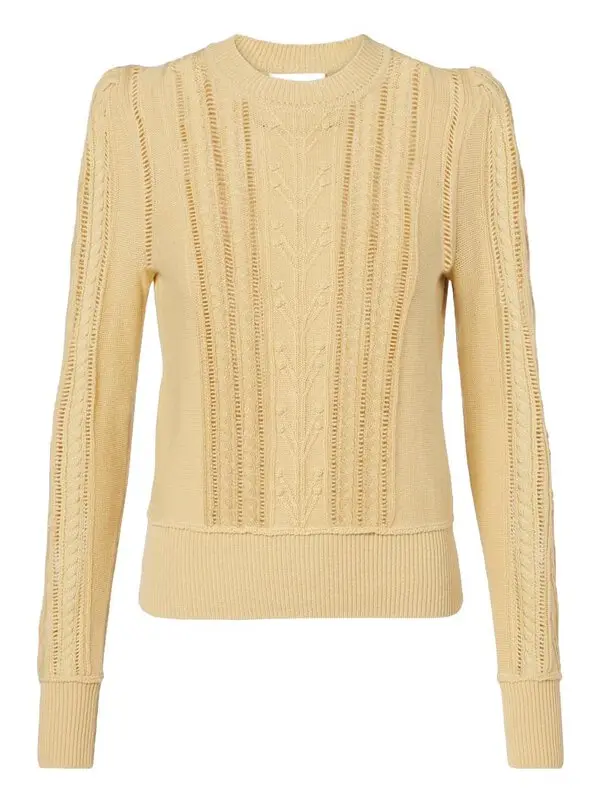 MARANT ETOILE Kalyn Cotton And Wool Sweater - Yellow