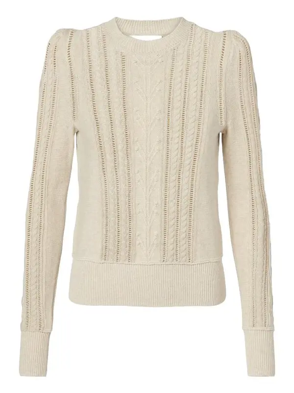 MARANT ETOILE Kalyn Cotton And Wool Sweater - White