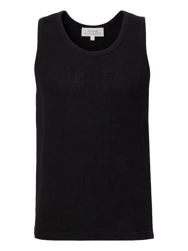 Studio Nicholson Razim Cotton Jersey Tank Top - Black