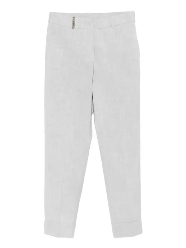 Peserico Cuffed Tailored Trousers - Grey