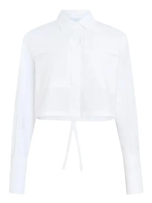 Patou Cropped Safari Shirt - White