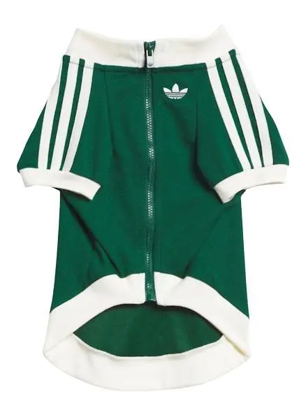 Adidas Pet Classic Knit Zipper Jacket - Forest Green/cream
