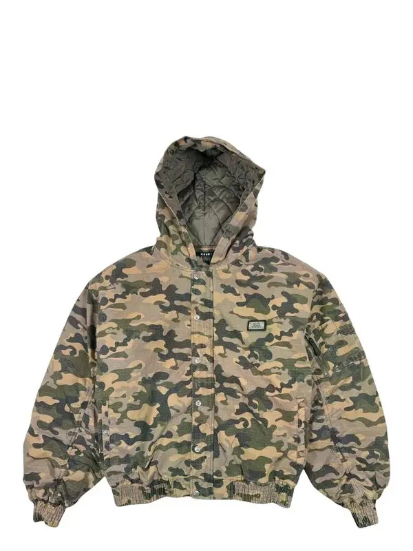 Ksubi Hooded Camouflage Jacket - Brown
